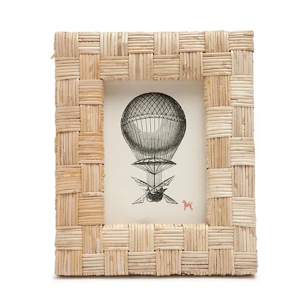PIGEON AND POODLE Grasse Woven Rattan Frame, 5 X 7 - Natural