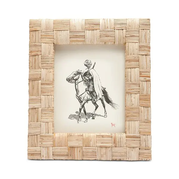 PIGEON AND POODLE Grasse Woven Rattan Frame, 8 X 10 - Natural