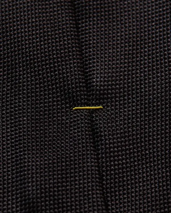Eton Solid Textured Silk Classic Tie - Black