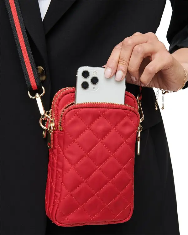 SOL AND SELENE Divide & Conquer Quilted Crossbody - Red