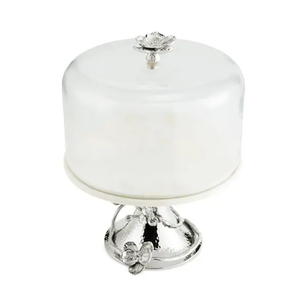 Michael Aram White Orchid Cake Stand With Dome