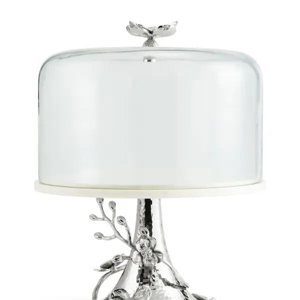 Michael Aram White Orchid Cake Stand With Dome