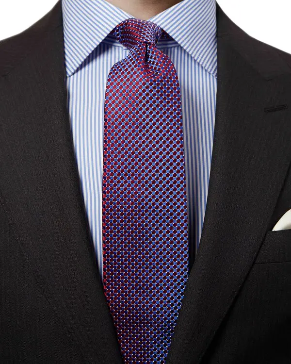 Eton Dot Silk Classic Tie - Red