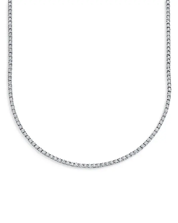 MOON & MEADOW Diamond Tennis Necklace In 14k Gold 3.96 Tcw - White