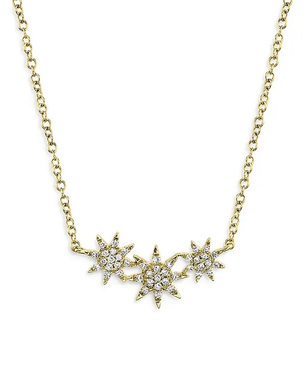 MOON & MEADOW 14k Yellow Diamond Star Pendant Necklace - Gold
