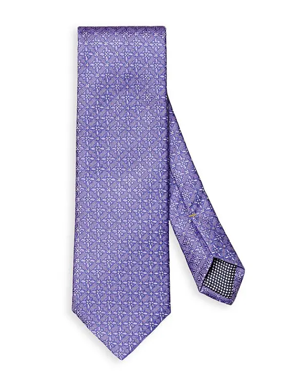Eton Silk Floral Tie - Purple