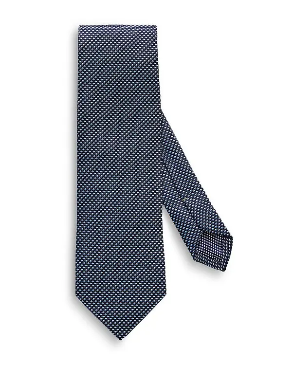 Eton Geometric Standard Tie - Navy