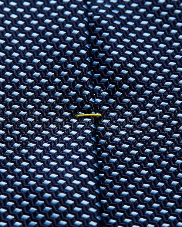 Eton Geometric Standard Tie - Navy
