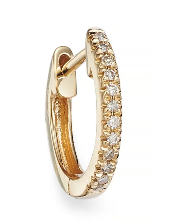 MOON & MEADOW 14k Yellow Diamond Huggie Earrings