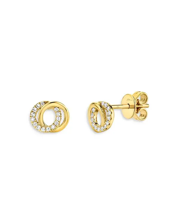 MOON & MEADOW 14k Yellow Diamond Knot Stud Earrings - Gold