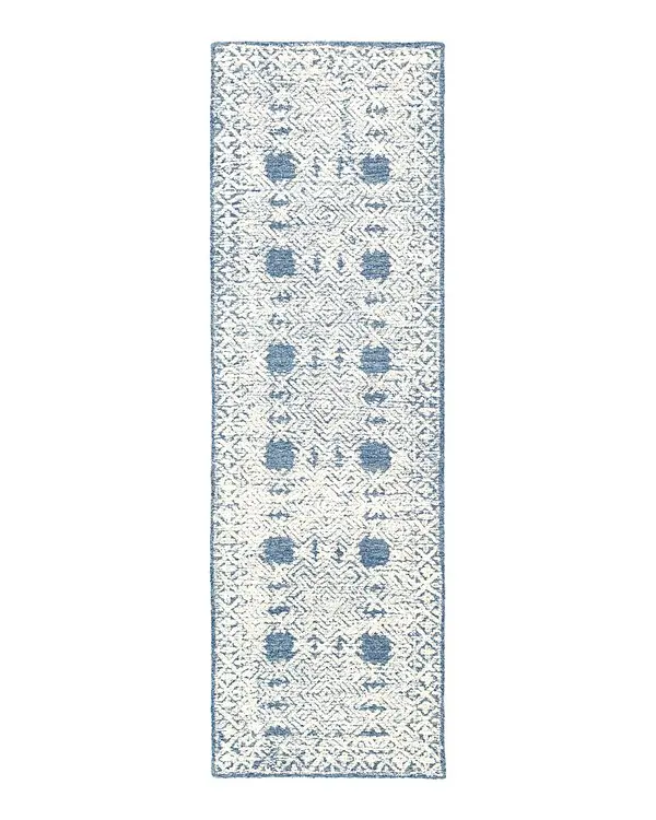 SURYA Louvre Lou-2300 Runner Area Rug, 2'6 X 8 - Navy/cream/ice Blue