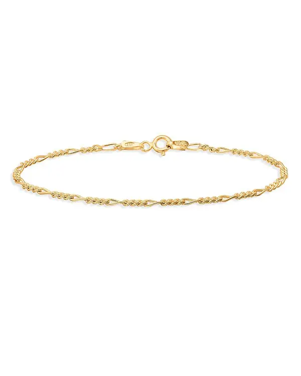 Aqua Figaro Link Bracelet - Gold
