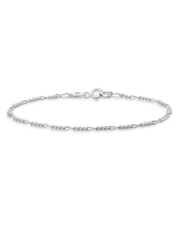 Aqua Figaro Link Bracelet - Silver