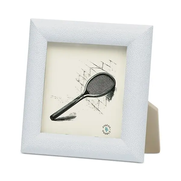 PIGEON AND POODLE Oxford Faux Shagreen Frame, 6.5 X 6.5 - Cool Gray