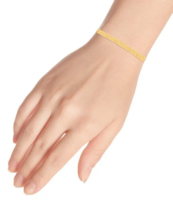 Aqua Herringbone Chain Bracelet