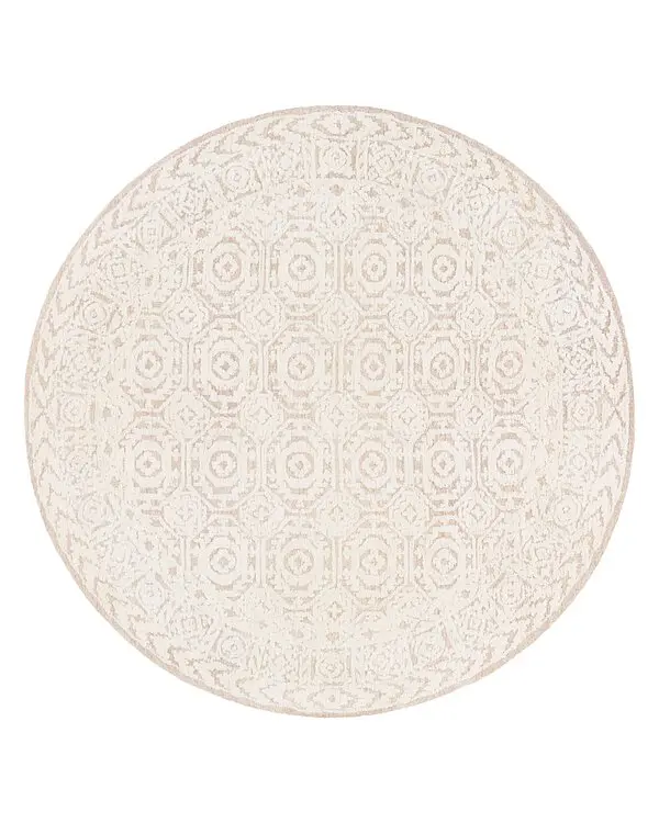 SURYA Louvre Lou-2301 Round Area Rug, 8' Round - Cream/khaki