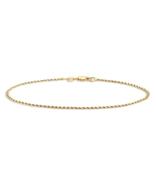 Aqua Rope Chain Bracelet - Gold
