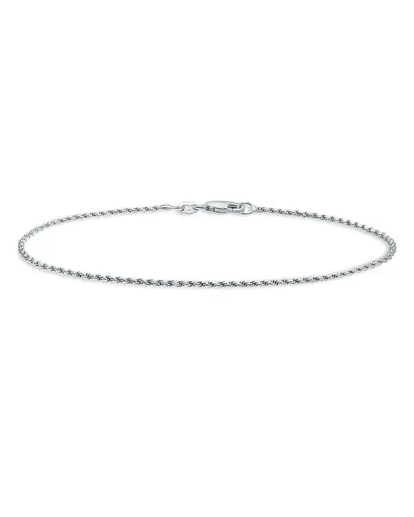 Aqua Rope Chain Bracelet - Silver