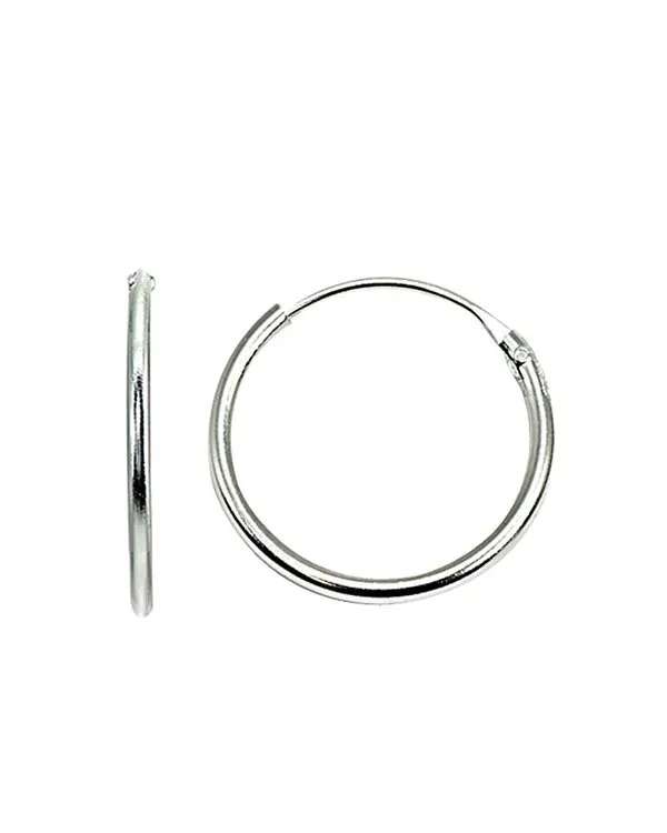 Aqua 18k -plated Or Sterling Hoop Earrings - Silver