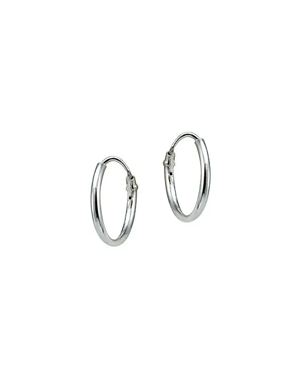 Aqua 18k -plated Or Sterling Hoop Earrings - Silver