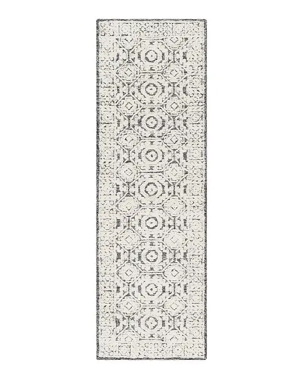 SURYA Louvre Lou-2303 Runner Area Rug, 2'6 X 8 - Ivory/black