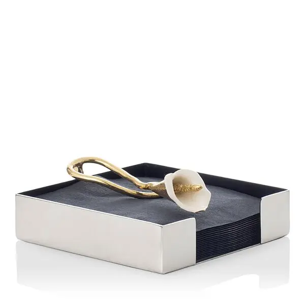 Michael Aram Calla Lily Cocktail Napkin Holder - Silver