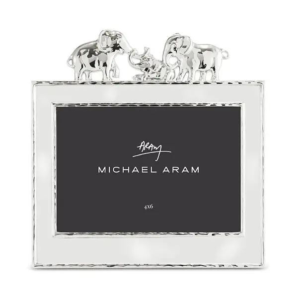 Michael Aram Elephant Enamel Frame, 4 X 6 - Silver