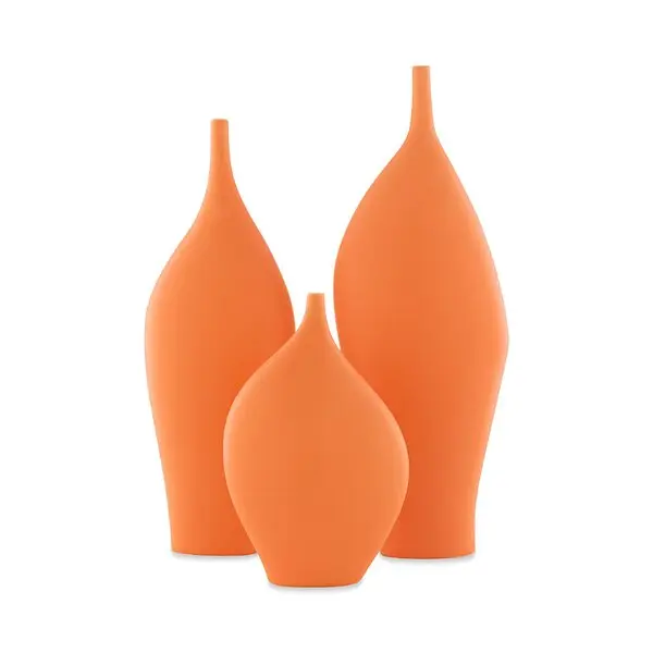 Livabliss Neo Vase, Set Of 3 - Orange