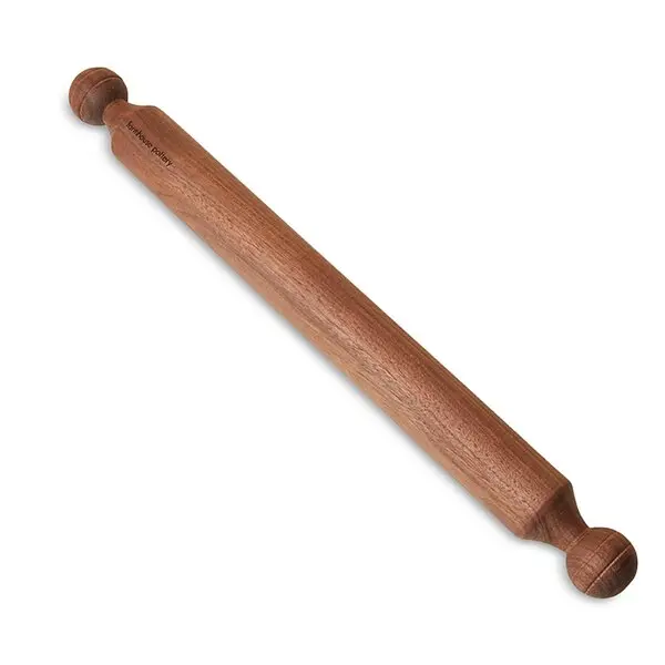 FARMHOUSE POTTERY Walnut Wood Rolling Pin - Brown