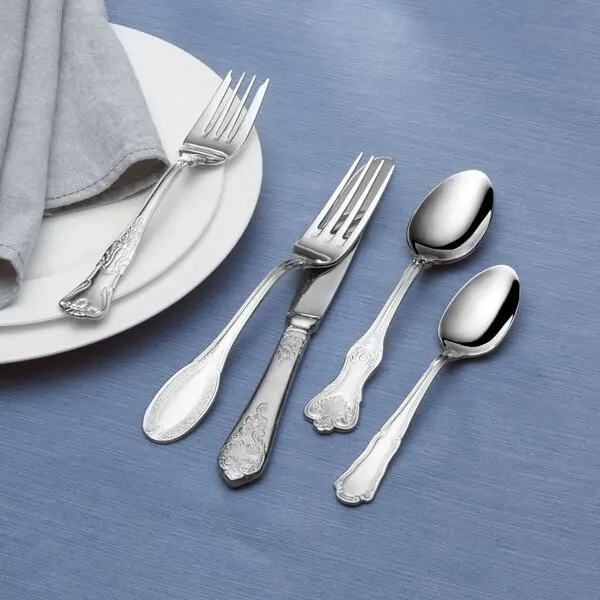 WALLACE Luxe 77 Piece Flatware Set, Service For 12