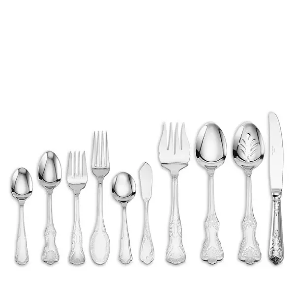 WALLACE Luxe 77 Piece Flatware Set, Service For 12 - Silver