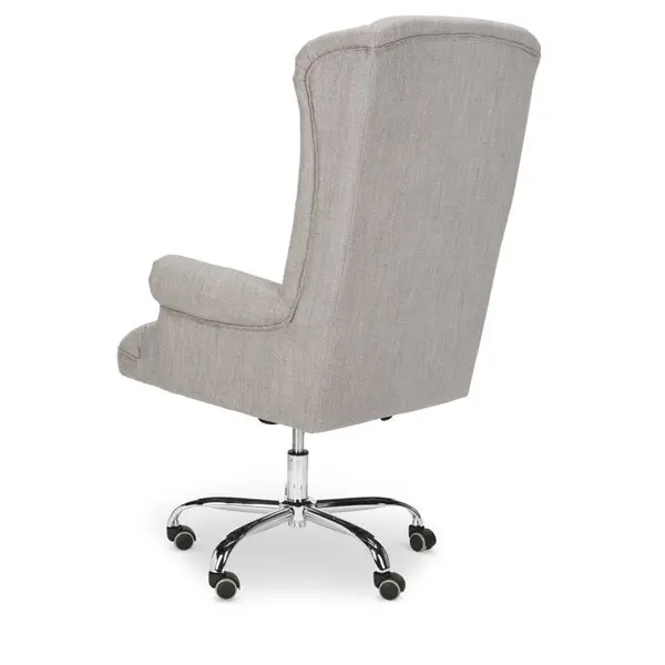 SAFAVIEH Ian Linen Swivel Office Chair