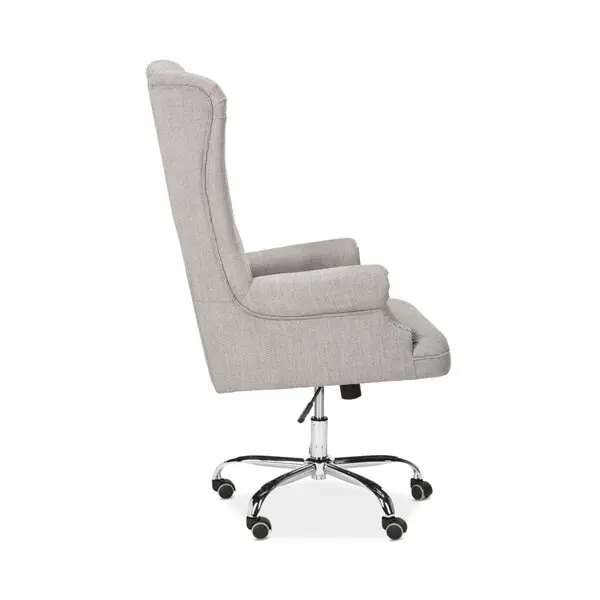 SAFAVIEH Ian Linen Swivel Office Chair