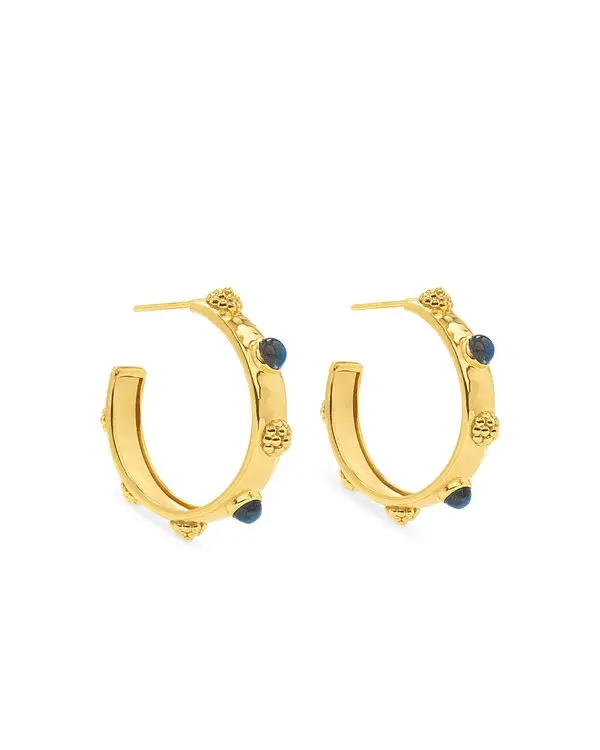 CAPUCINE DE WULF Cleopatra Hoop Earrings - Blue/gold