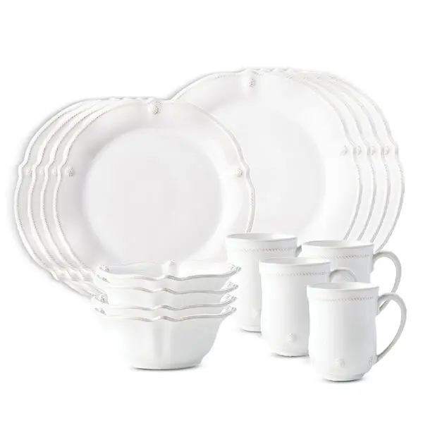 JULISKA Berry & Thread 16 Piece Dinnerware Set, Service For 4 - Whitewash