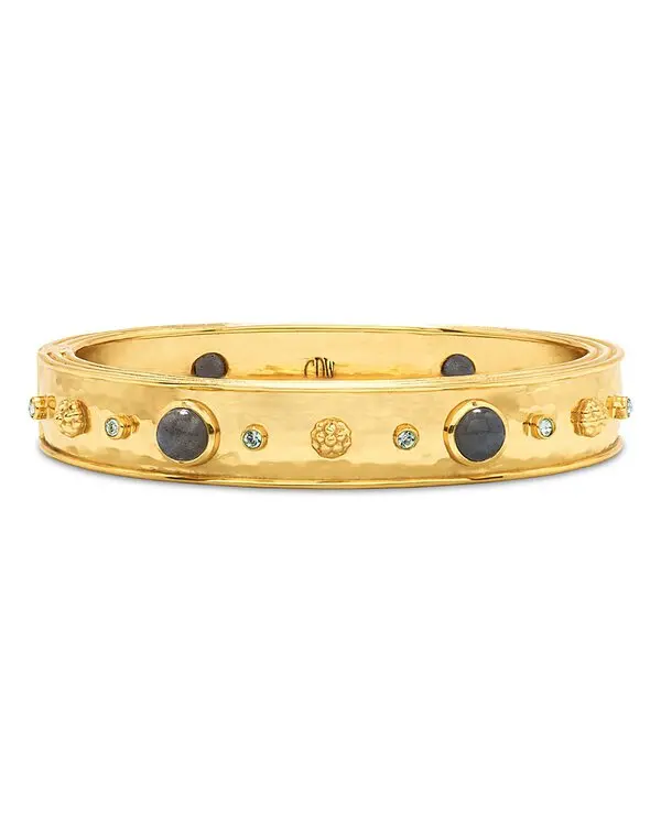 CAPUCINE DE WULF Cleopatra Hinged Bangle Bracelet - Blue/gold