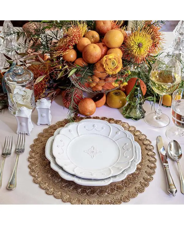 JULISKA Jardins Du Monde 16 Piece Dinnerware Set, Service For 4 - Whitewash