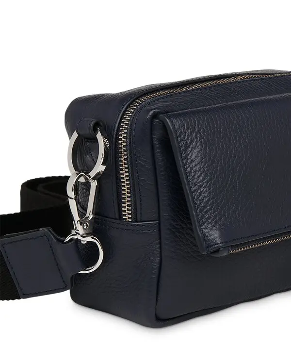 Whistles Bibi Leather Crossbody - Navy