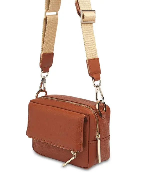 Whistles Bibi Leather Crossbody - Tan