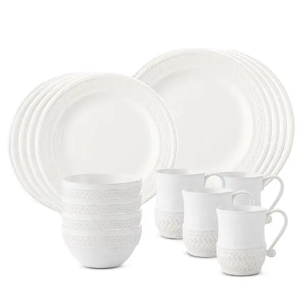 JULISKA Le Panier 16 Piece Dinnerware Set - Whitewash