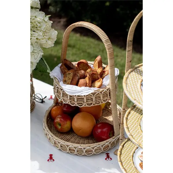 JULISKA Provence Whitewash Two Tiered Server