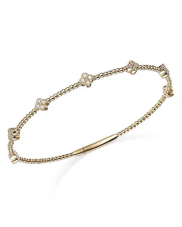 Bloomingdale'S 14k Yellow Diamond Bangle Bracelet - Gold