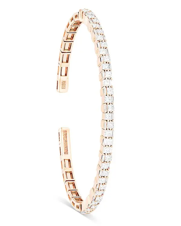 SUZANNE KALAN 18k Diamond Bangle Bracelet - Rose Gold
