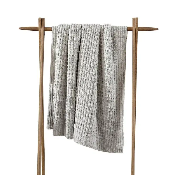 SUNDAY CITIZEN Waffle Lightweight Throw - Cloud Grey