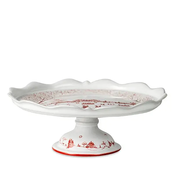 JULISKA Country Estate Winter Frolic Cake Stand - Ruby