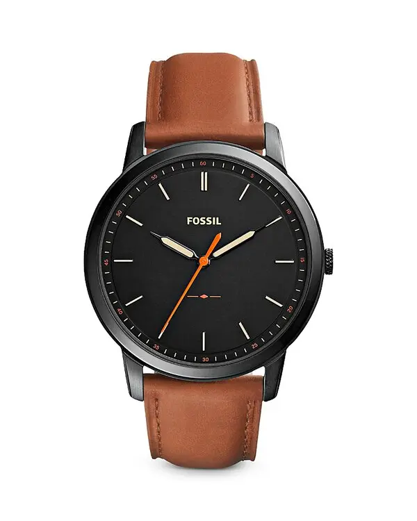 Fossil The Minimalist Slim Watch, 44mm - Black/brown