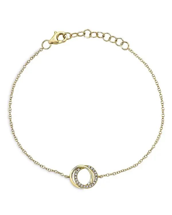 MOON & MEADOW 14k Yellow Diamond Love Knot Bracelet - Gold