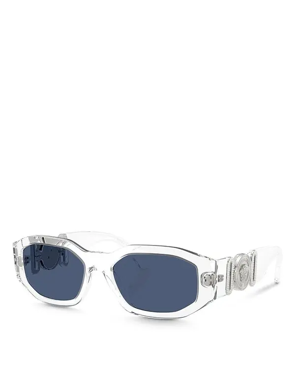 Versace 53mm Square Frame Sunglasses - Crystal