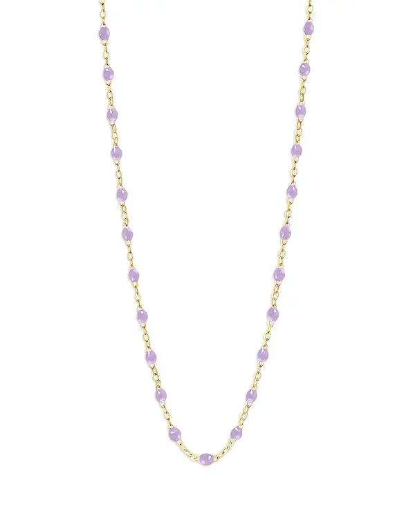 Gigi Clozeau 18k Yellow Gold Resin Bead Necklace - Lilac