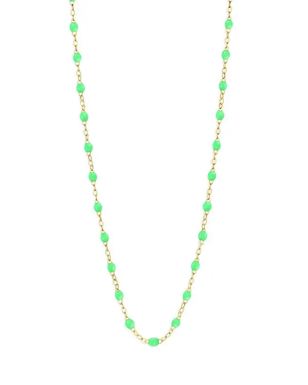 Gigi Clozeau 18k Yellow Gold Resin Bead Necklace - Neon